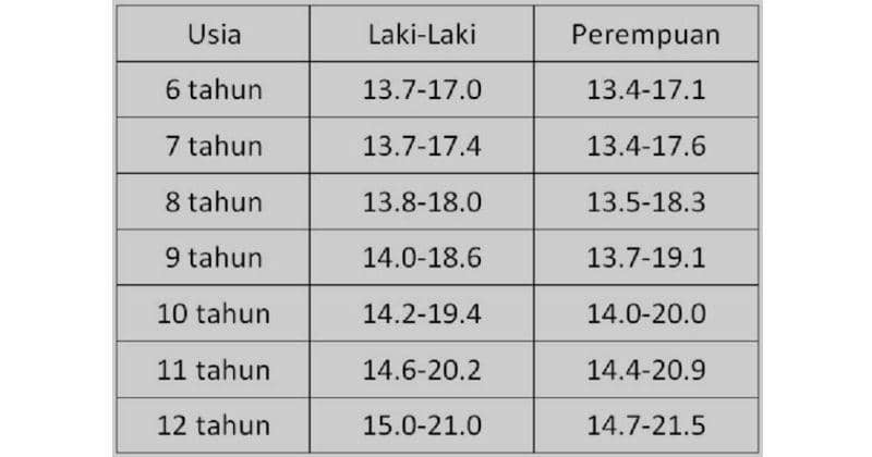 Tabel Tinggi dan Berat Badan Anak Usia 6-12 Tahun | Popmama.com