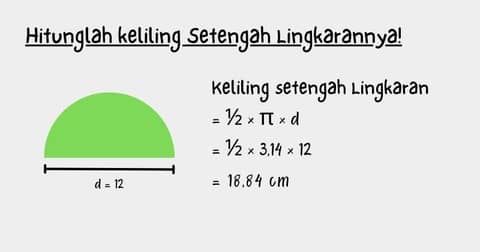 Cara Menghitung Luas dan Keliling Setengah Lingkaran | Popmama.com
