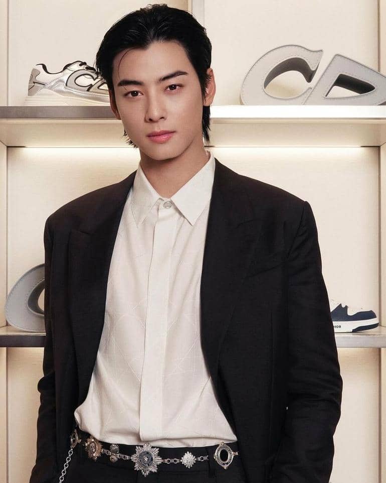 7 Foto Cha Eun Woo dan Haerin NewJeans di Acara DIOR | Popmama.com