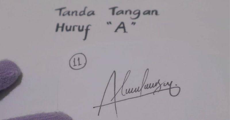 15 Contoh Tanda Tangan Huruf A Simpel dan Keren | Popmama.com