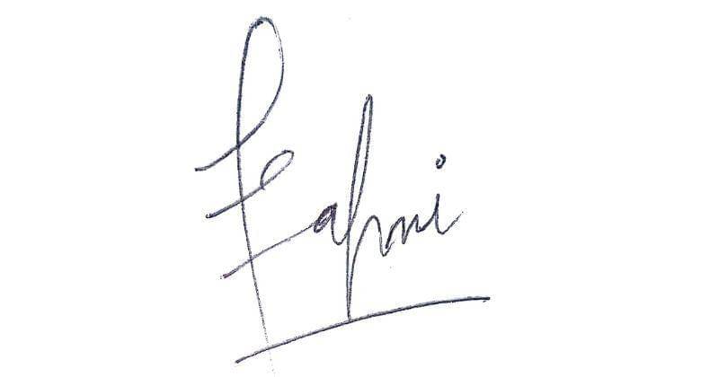 15 Contoh Tanda Tangan Huruf f Simple dan Gampang | Popmama.com