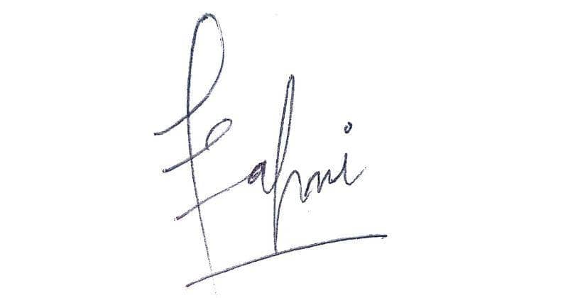 15 Contoh Tanda Tangan Huruf f Simple dan Gampang | Popmama.com