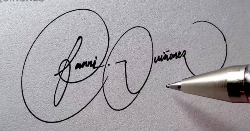 15 Contoh Tanda Tangan Huruf f Simple dan Gampang | Popmama.com