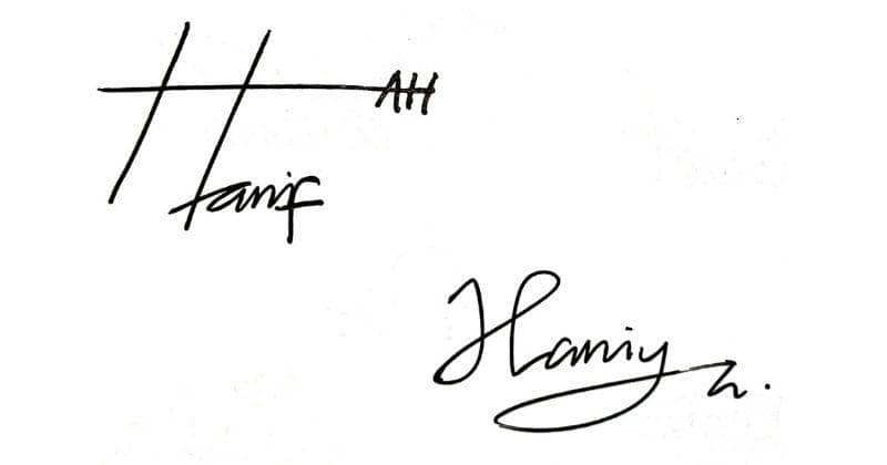 15 Contoh Tanda Tangan Huruf H Simple dan Keren | Popmama.com