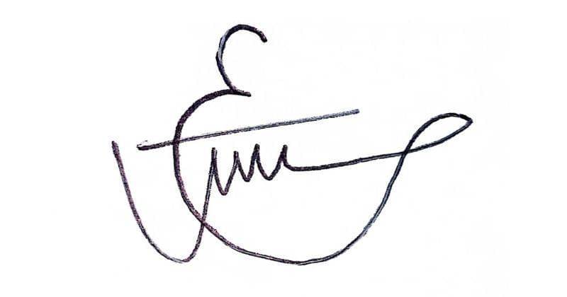 15 Contoh Tanda Tangan Huruf E Simple dan Aesthetic | Popmama.com