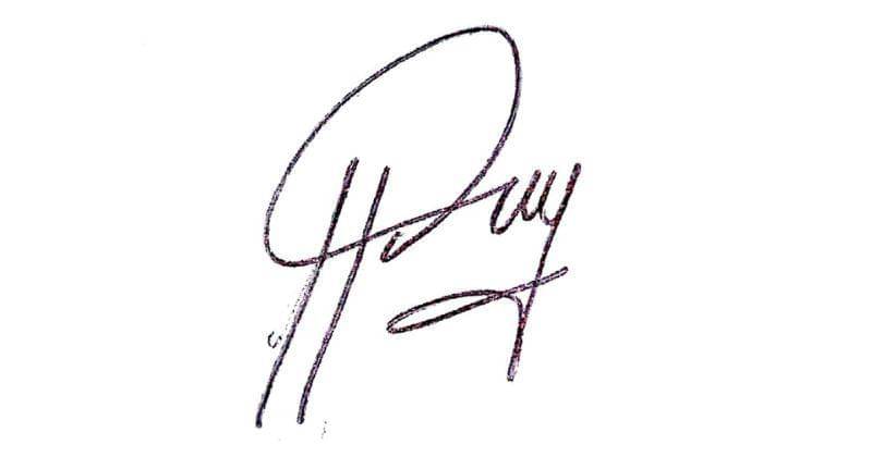 15 Contoh Tanda Tangan Huruf P Simple dan Keren | Popmama.com