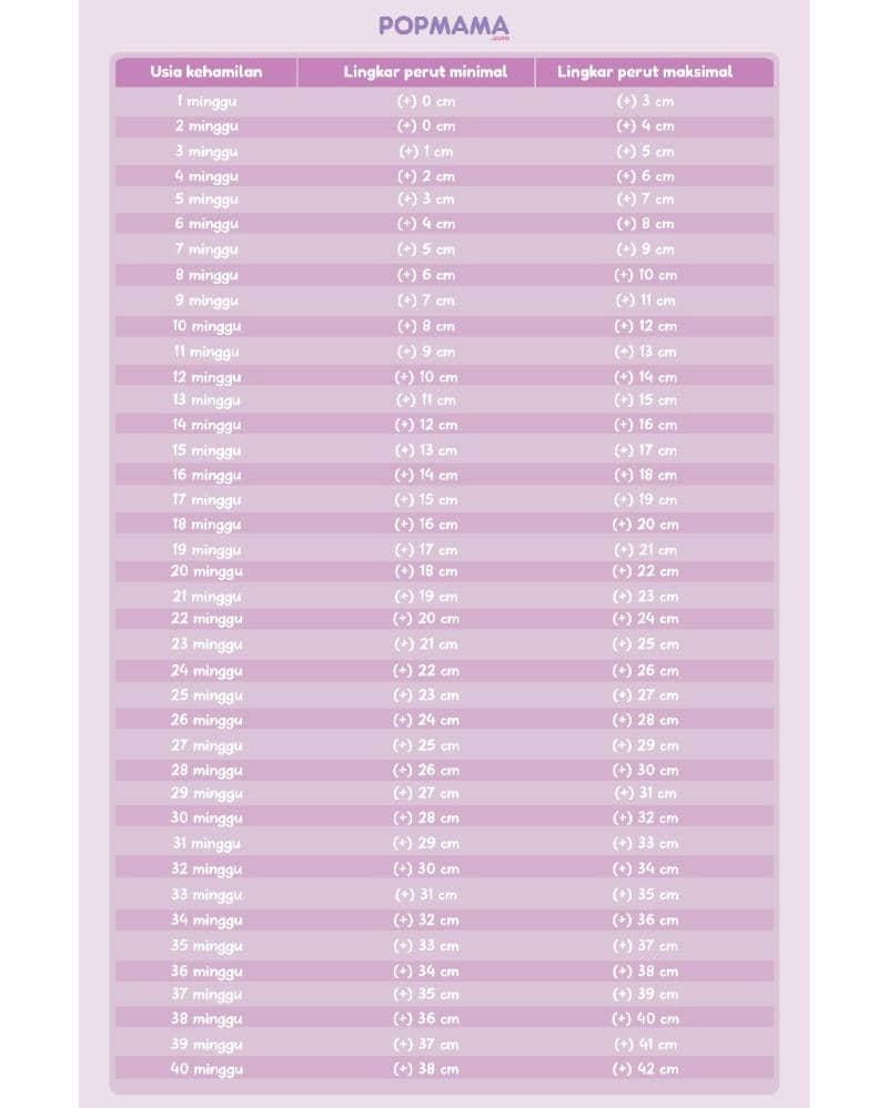 Tabel Ukuran Perut Ibu Hamil sesuai Usia Kehamilan | Popmama.com