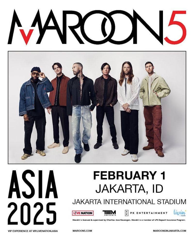 Harga Tiket Konser Maroon 5 Jakarta 2025 | Popmama.com