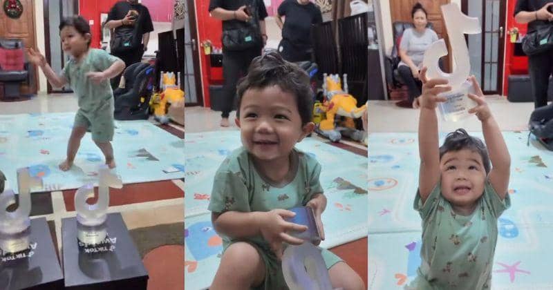 7 Ekspresi Lucu Abe Cekut Dapat Piala TikTok Awards 2024 | Popmama.com