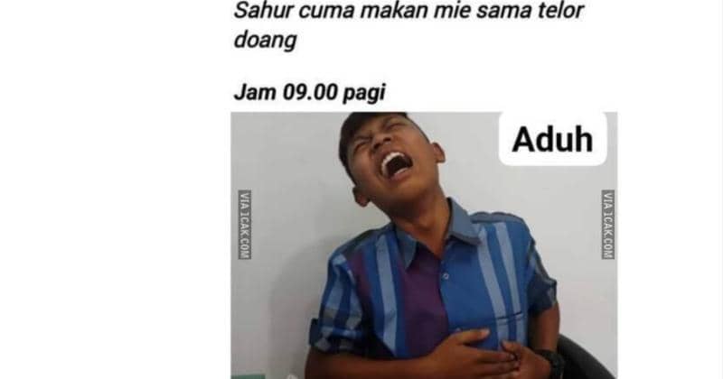 10 Gambar Lucu Puasa Menahan Lapar, Ngakak Banget! | Popmama.com