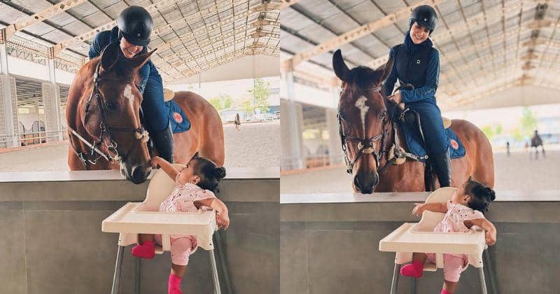 Momen Humaira Temani Zaskia Sungkar Berkuda, Anteng Banget | Popmama.com