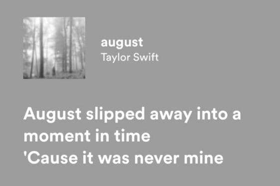 Makna Lagu 'August' Taylor Swift dan Artinya, Kenangan Manis Berujung ...