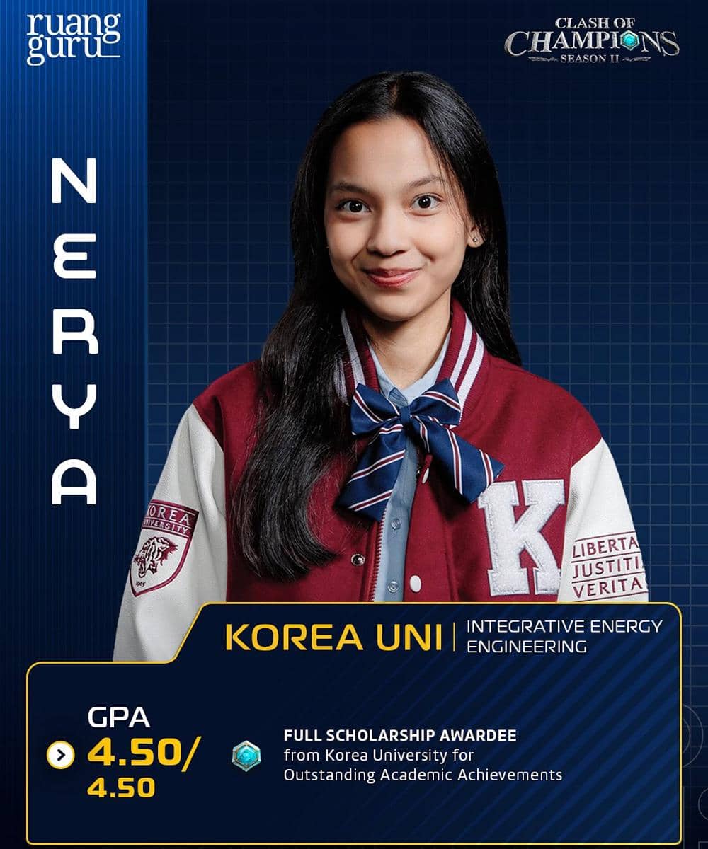 Profil dan Biodata Nerya Clash of Champions 2, Mahasiswa Korea ...