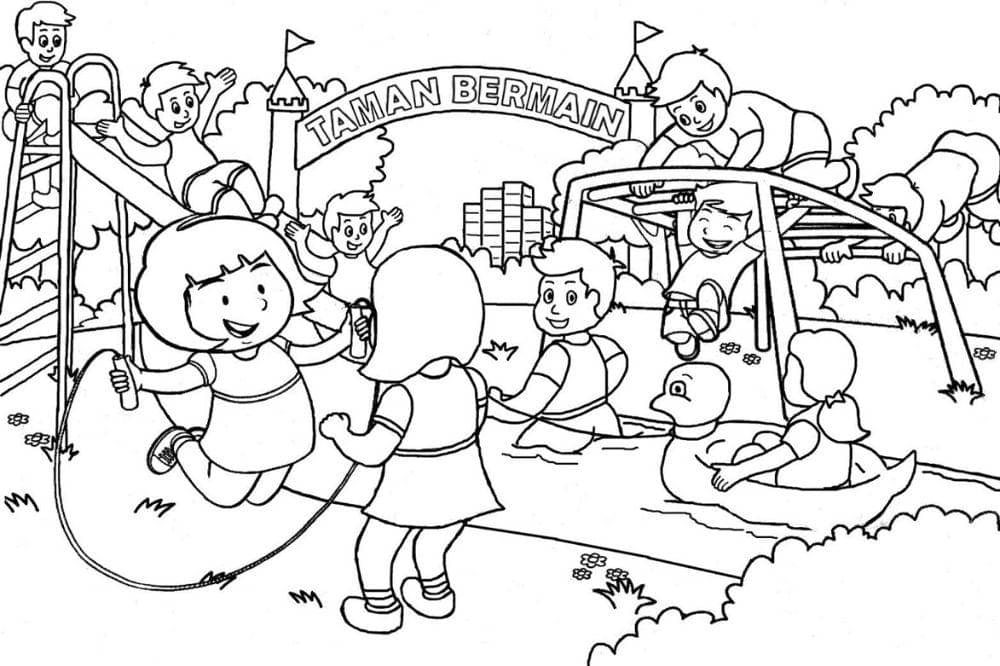 Sketsa Mewarnai Gambar Tema Hari Anak Nasional | Popmama.com