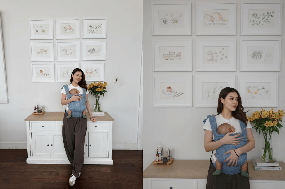 7 Foto Aaliyah Massaid Gendong Baby Arash, Stylish Banget | Popmama.com