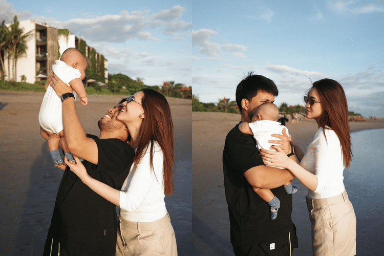 7 Foto Baby Arash Anak Aaliyah Massaid Liburan di Pantai | Popmama.com
