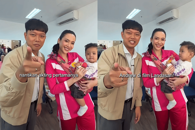 7 Foto Andrew Anak Erika Carlina Perdana Syuting Film | Popmama.com